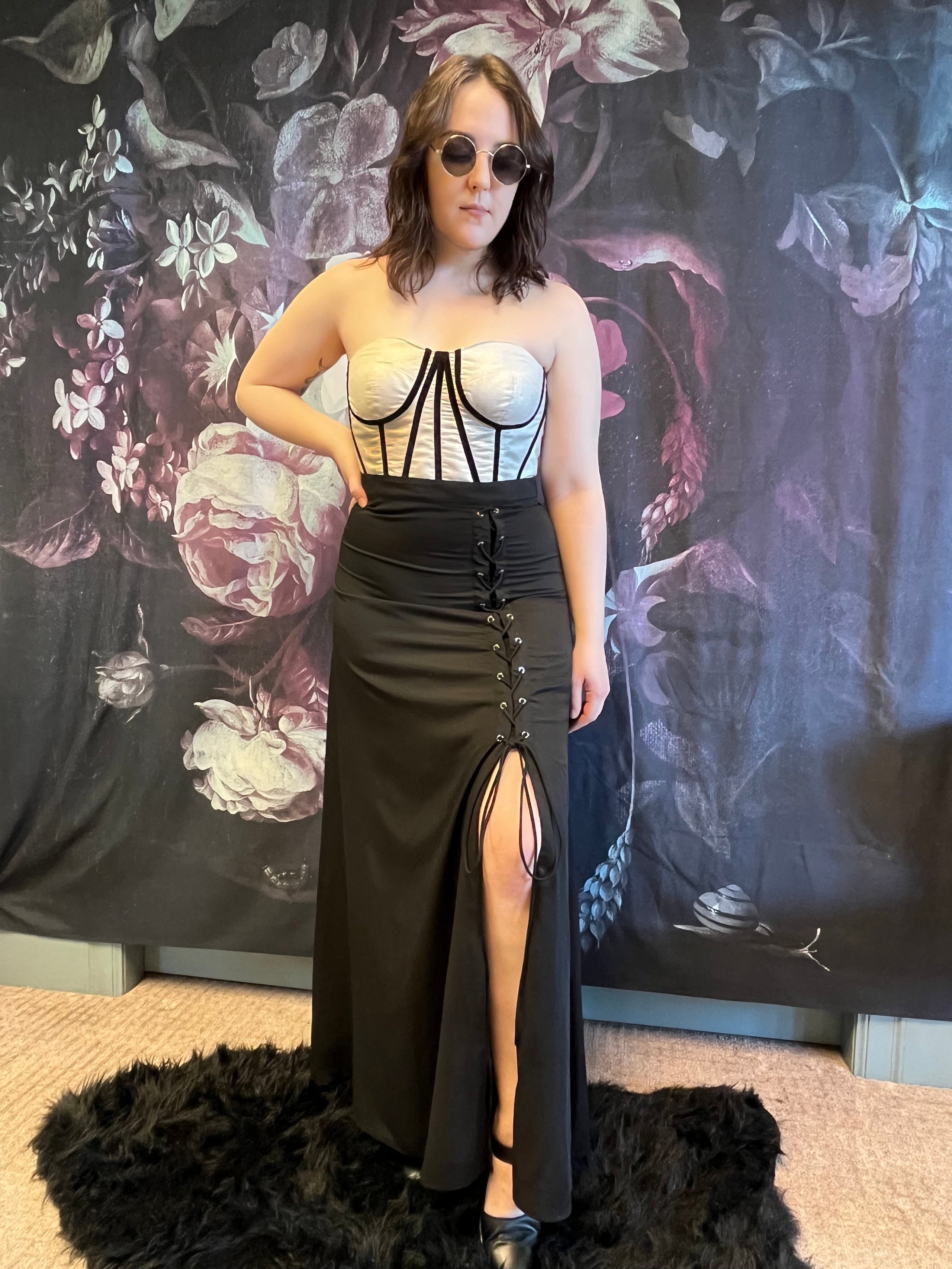 Lace Up Maxi Skirt - The perfect goth basic | Jack Attackk Clothing
